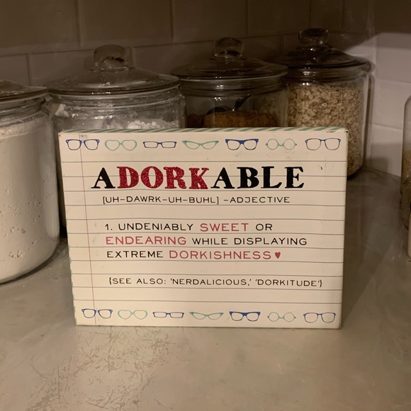 Accents | Canvas Accent Sign Adorkable | Poshmark